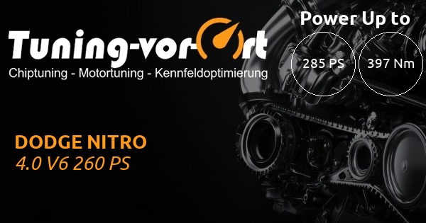 Chiptuning für Dodge Nitro 4.0 V6 260 PS – Mehr PS, mehr Drehmoment, mehr Fahrspaß!